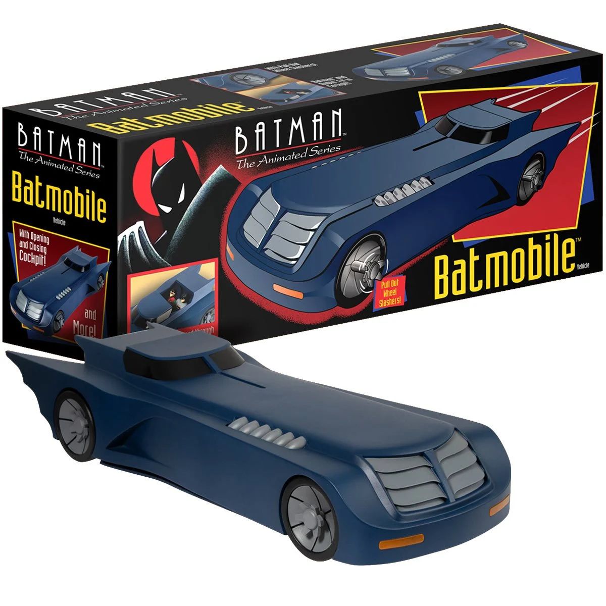 Mezco Batman: The Animated Series Batmobile 5 Points Vehicle – Mike's ...