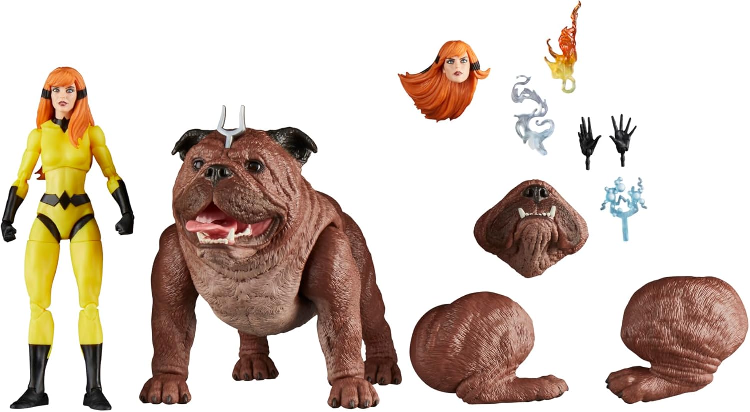 Inhumans Marvel Legends Series Crystal and Lockjaw Deluxe 6-Inch Actio ...